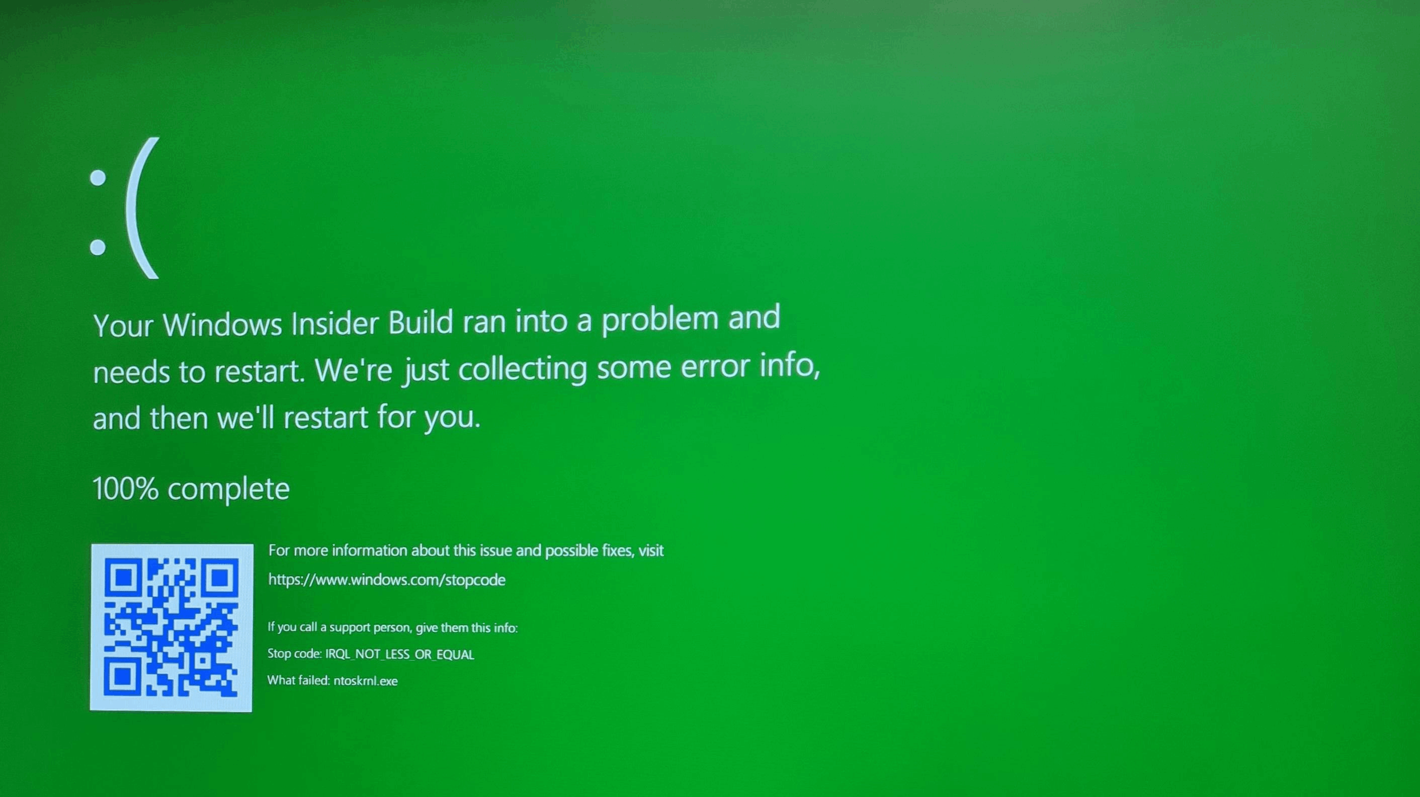 Windows 11 Insider Build keep crashing about every one hour - Microsoft Q&A