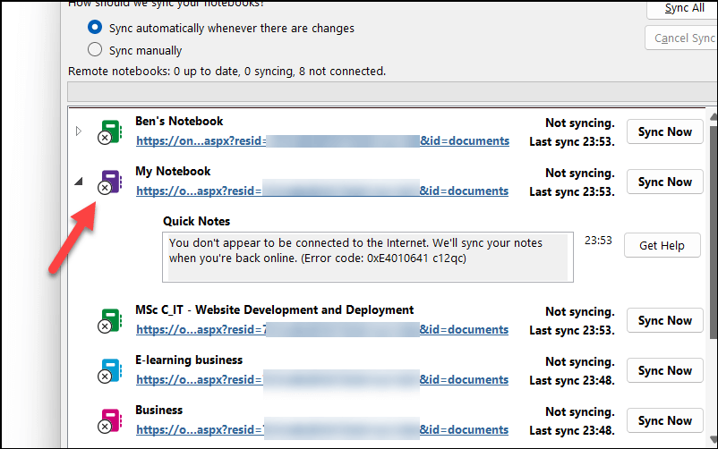 OneNote not syncing - Microsoft Q&A