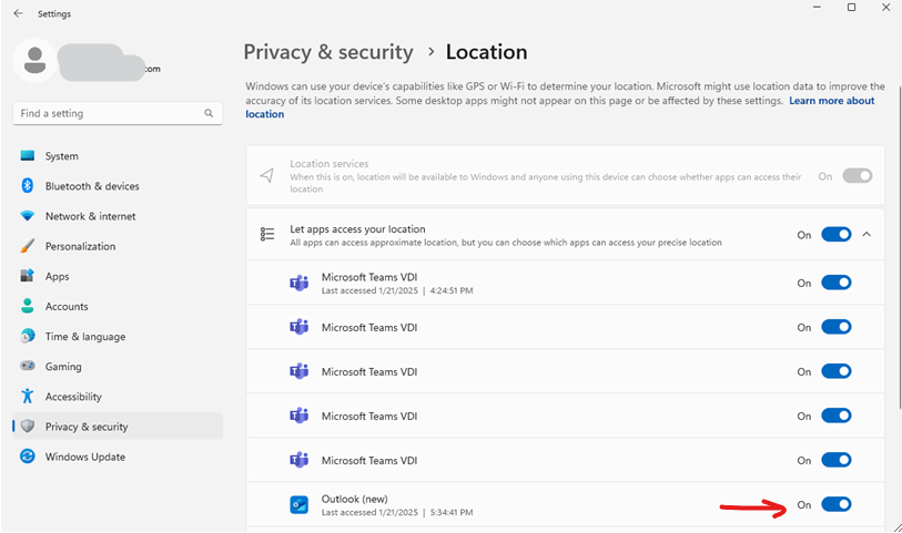 calendar does not detect locations - Microsoft Q&A