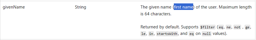 Is There A Way To Send Firstname And Lastname On The Request From Sis To Graph Api Microsoft Qanda 9592