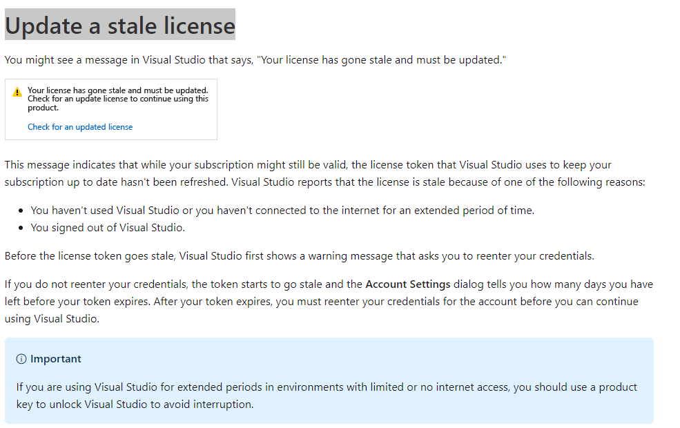 Visual Studio and general Microsoft account problems - Microsoft Q&A