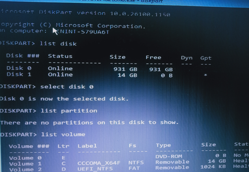 Lost my 1TB Hard Drive! Only Shows Up via Win 11 bootable USB (CMD-Diskpart) - Microsoft Q&A