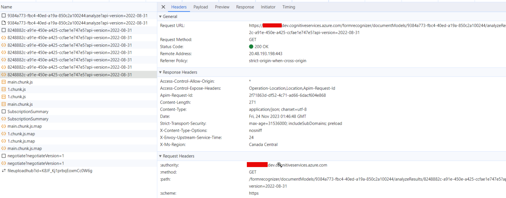 Azure Form Recognizer Internal Server Error - Microsoft Q&A