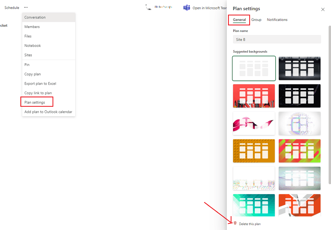 Microsoft Planner - Deleting a Plan - Microsoft Q&A