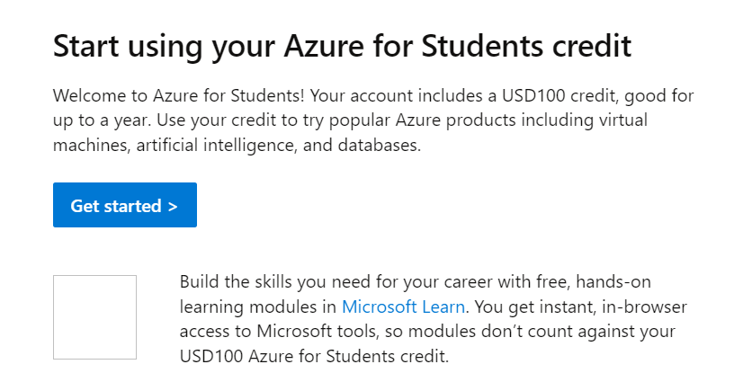 I can't find the 100$ credit on my azure for students account ...