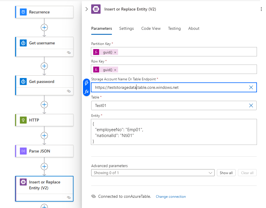 How to access storage account table (enabled from selected VNet) from logic app standard ...