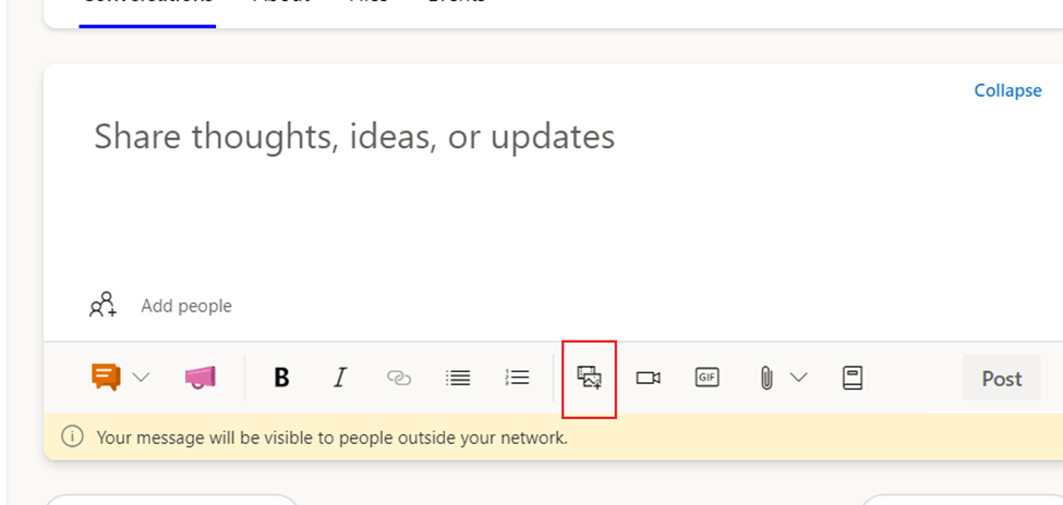 Add images to Yammer/Viva Engage posts - Microsoft Q&A