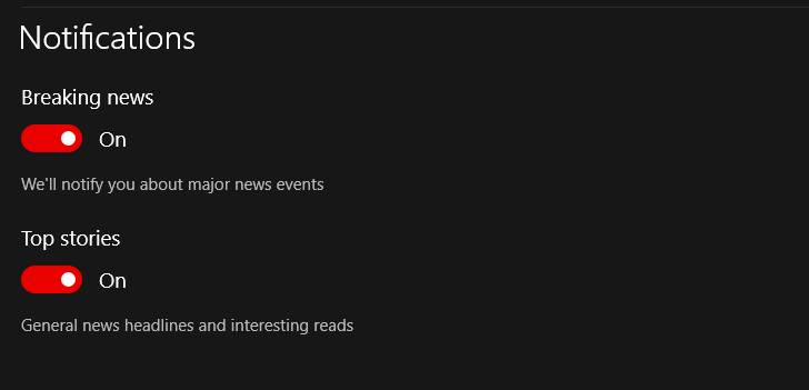 Since the latest Win10 update, Microsoft News app is no longer sending ...