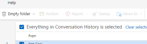 Moving multiple emails to a folder - Microsoft Q&A