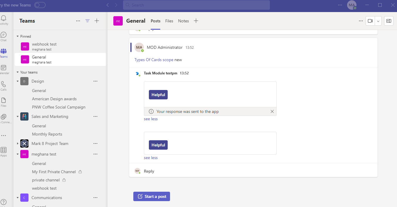 Why is Action.Submit invoke call not being made in case of the Channels ...