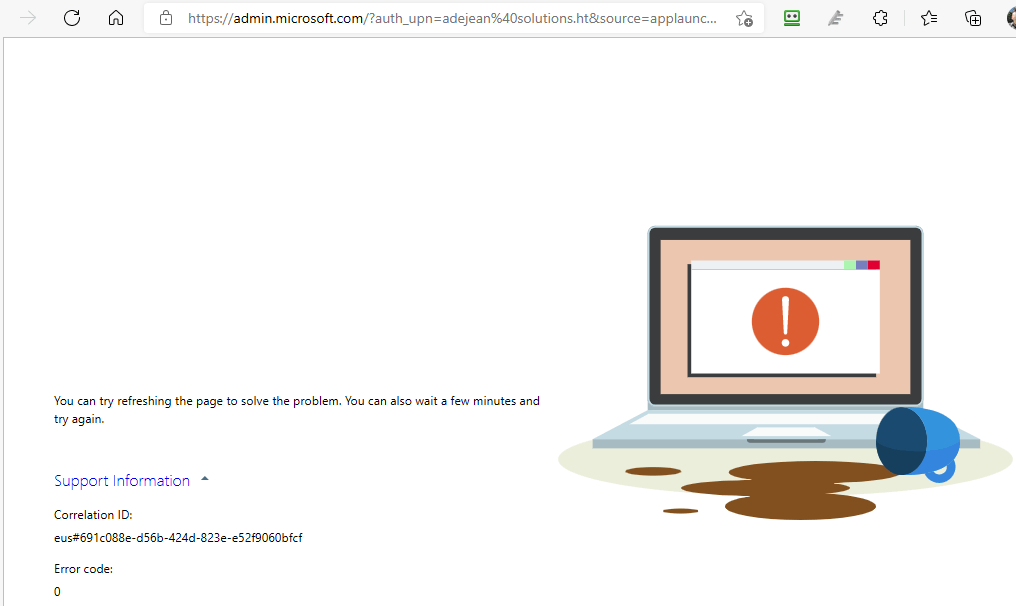 Cannot Access the Office 365 Admin Center - Microsoft Q&A