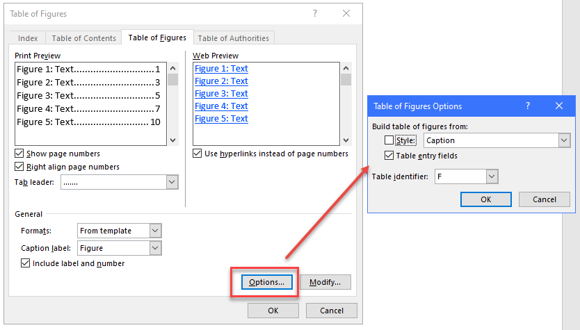 Word 365 - How to insert a list of figures which includes both figure ...