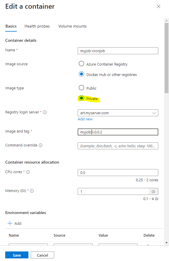 Issue With Private Image Repository Configuration When Creating Container App Job Via Terraform