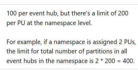 How to monitor partition count currently in use for event hub namespaces? - Microsoft Q&A