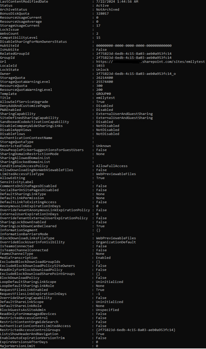 Need A Poweshell Script To List All The Spo Sites With The Certain Character In Url Where The