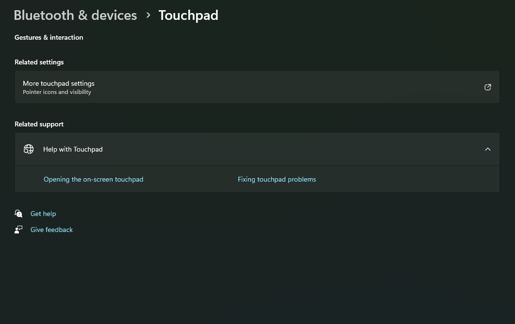 Touchpad Settings Missing in Windows 11 - Microsoft Q&A