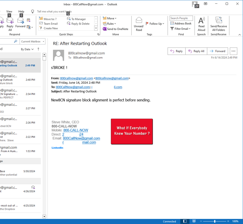 Outlook email signature is not working properly - Microsoft Q&A