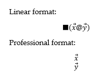 Quick vector notation - Microsoft Q&A