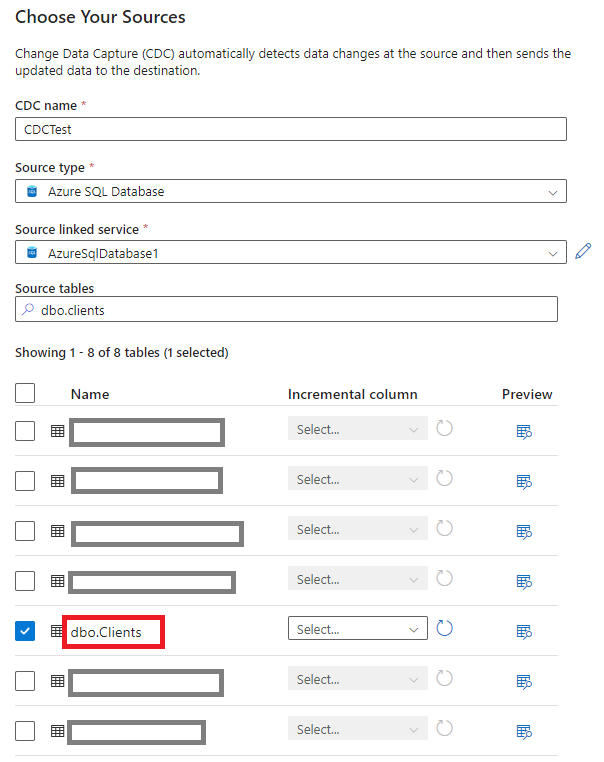 In Data Factory CDC (Preview), I am forced to choose an incremental column when configuring a ...
