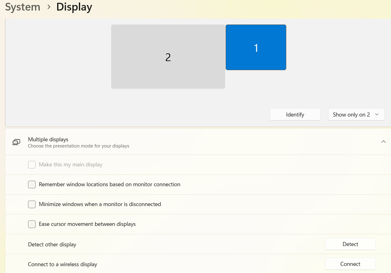 Night light/brightness control not working on external display (Surface ...