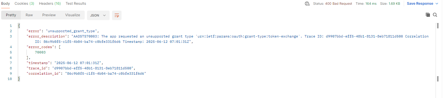 Can you help how to do Token Exchange between Two Apps using Entra ...