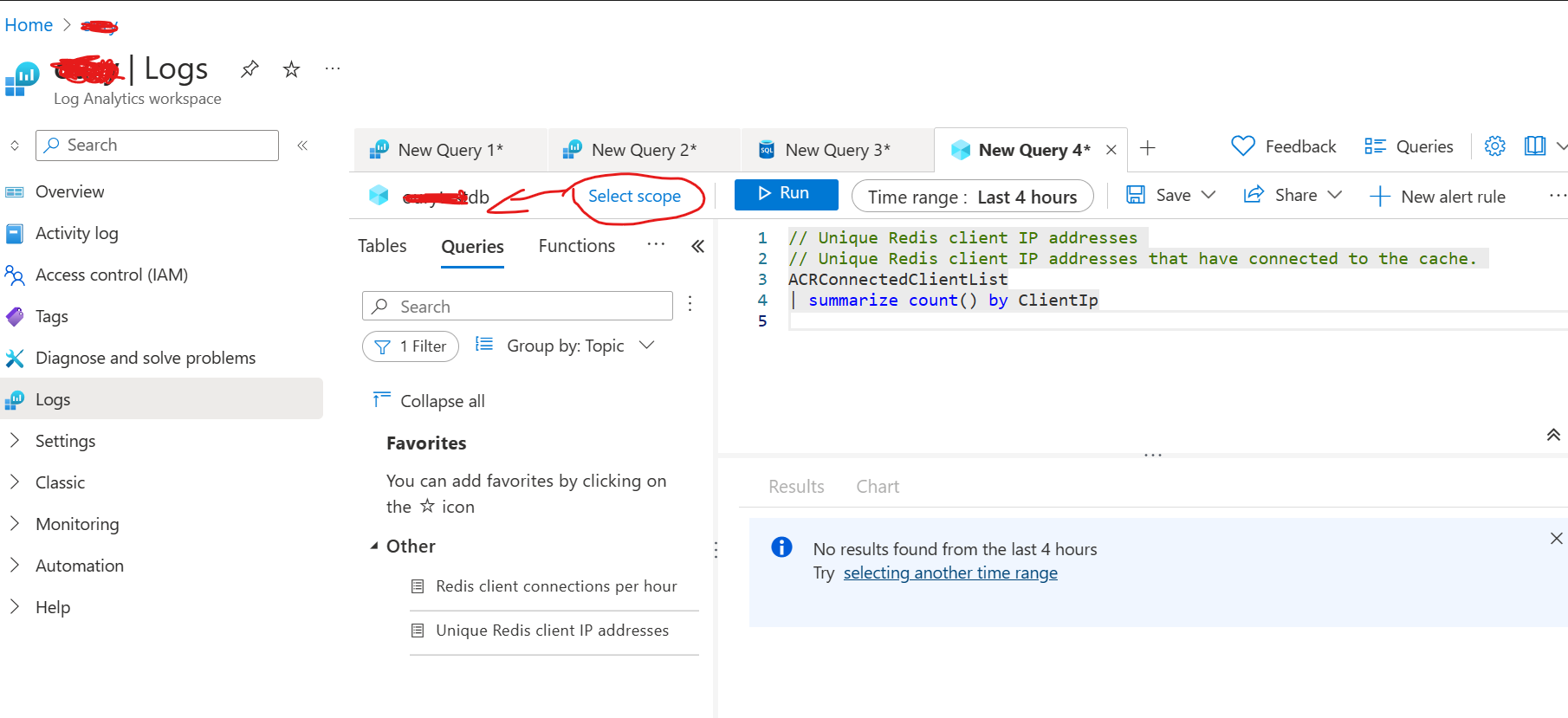 Azure Azure Cache for Redis - KQL queries about service Firewall - Microsoft Q&A