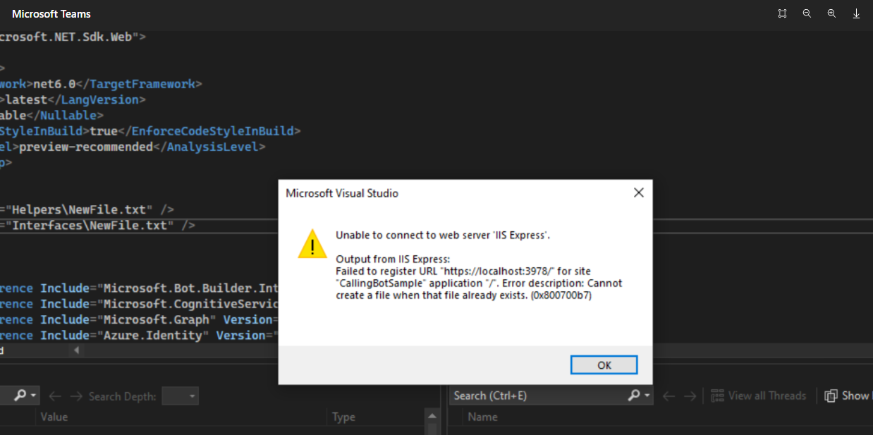 How to run Teams Audio Calling Bot (PSI bot) - Microsoft Q&A