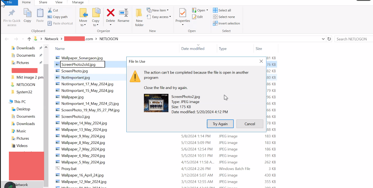 When attempting to modify files within the Netlogon folder in Active ...
