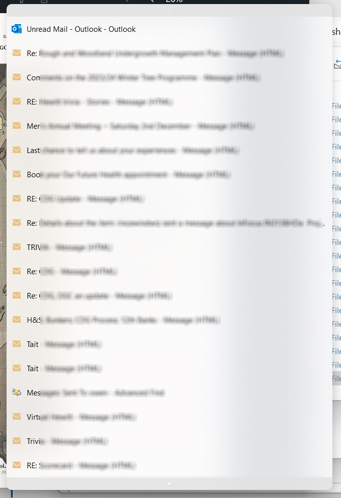 Outlook 2021 Task Bar Message List spacing too large - Microsoft Q&A