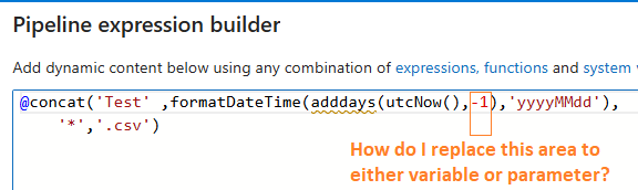 How do I dynamically replace manual value here? - Microsoft Q&A