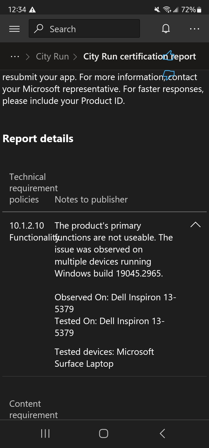 Unity Uwp App Rejected From Microsoft Store Despite Passing The Certification Kit On My Local
