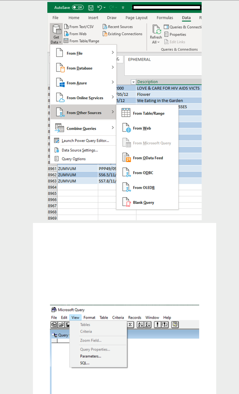 MS Query menu options are greyed out when editing query - Microsoft Q&A