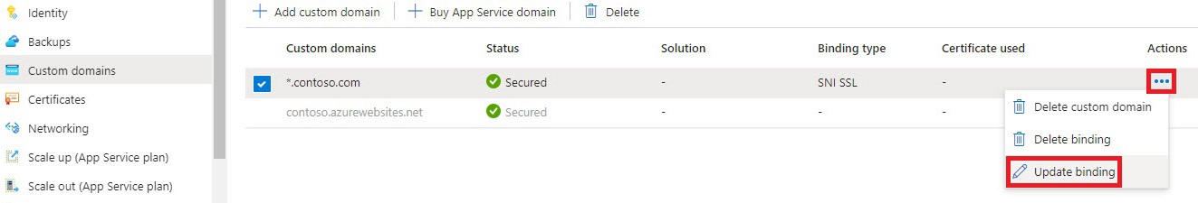 Updating SSL certificate for App Service Azure - Microsoft Q&A