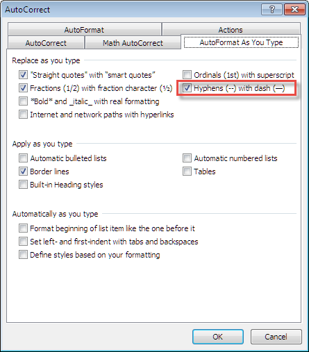 Word changes format of hyphen when typing - Microsoft Q&A