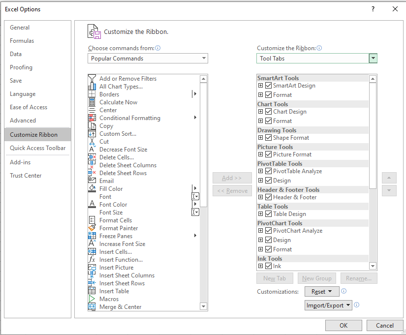 Office 365 Excel - Design Tab - Microsoft Q&A