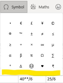 OneNote for Windows 10 - more symbols needed! - Microsoft Q&A