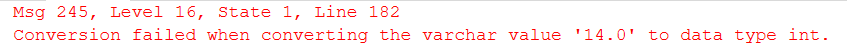 TRY_CAST(' ' AS INT) returns NULL, would expect the number itself ...