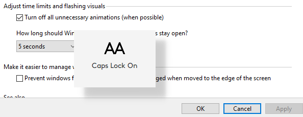 Turn off caps lock indicator Windows 10 - Microsoft Q&A