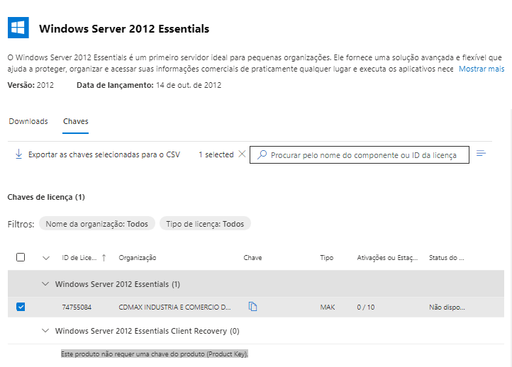 Erro ao inserir chave de ativação windows server 2012 R2 Essentials ...