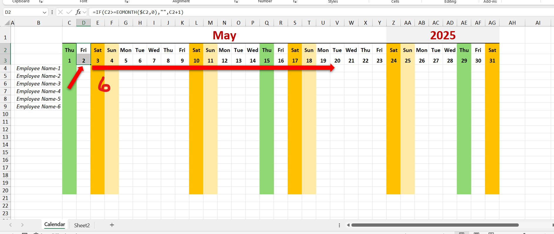 How do I use conditional formatting on a linear calendar? - Microsoft Q&A