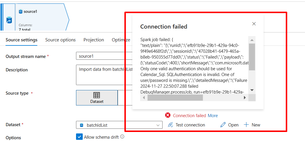 Cannot connect to Azure SQL source from mapping data flow - Microsoft Q&A