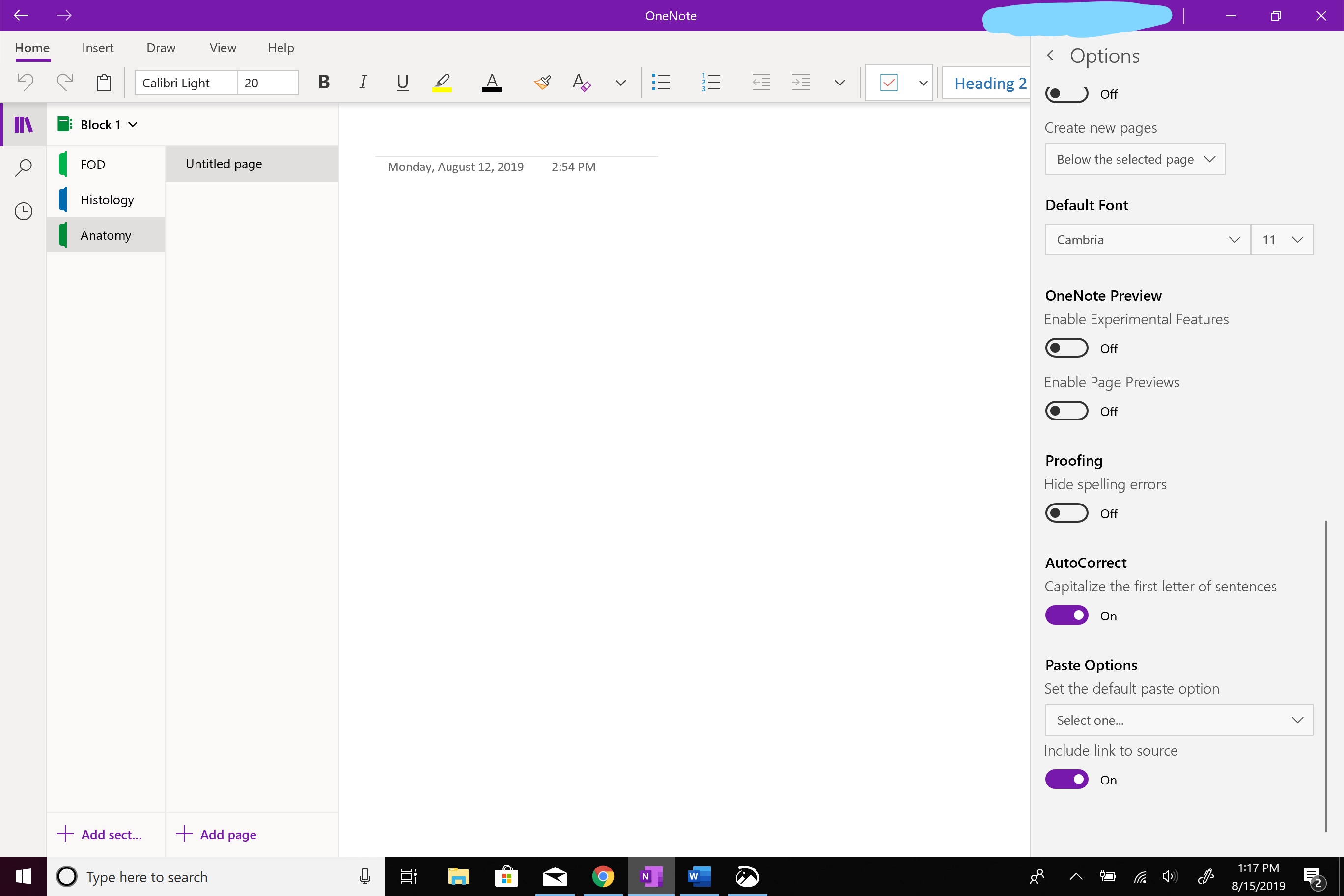 How do I change the default font color in OneNote for Windows 10 ...