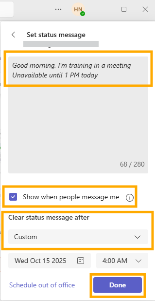 how to create a personal note under my name in Teams like in Skype for ...