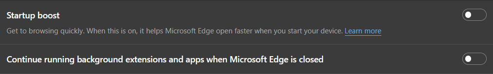 How do I stop Edge from running in the background after trying out ...