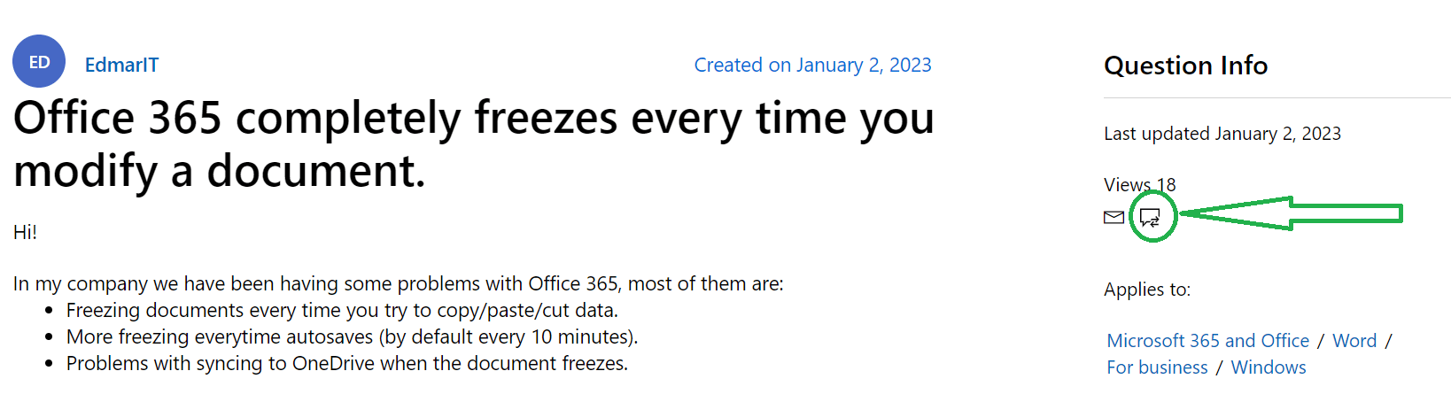 Office 365 completely freezes every time you modify a document ...