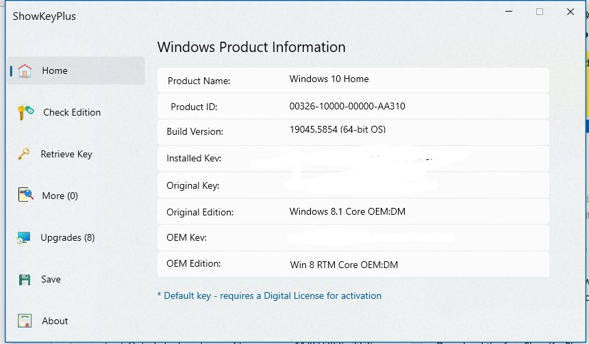 Two Windows 10 product keys - Microsoft Q&A