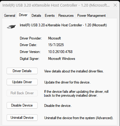 why di I have a duplicate intel(R) USB 3.20 eXtensible Host Controller ...