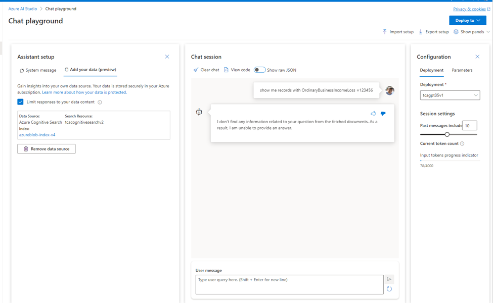 Azure Open AI Studio not filtering any data when the cognitive search ... Azure Open AI Studio not filtering any data when the cognitive search ...