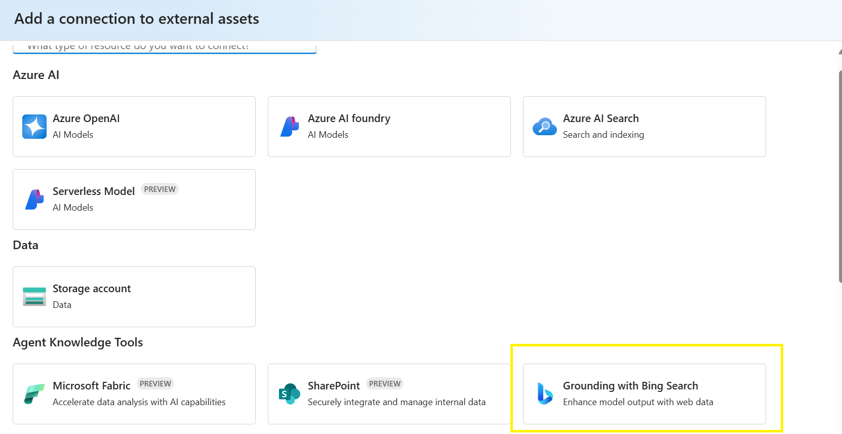 Bing.Grounding- Authentication and Keys - Microsoft Q&A