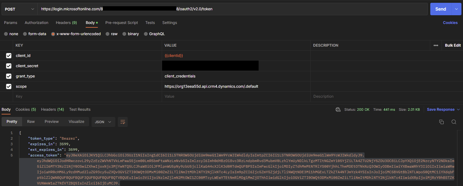 How To Make A Proper Oauth Request To Dataverse Api With Postman